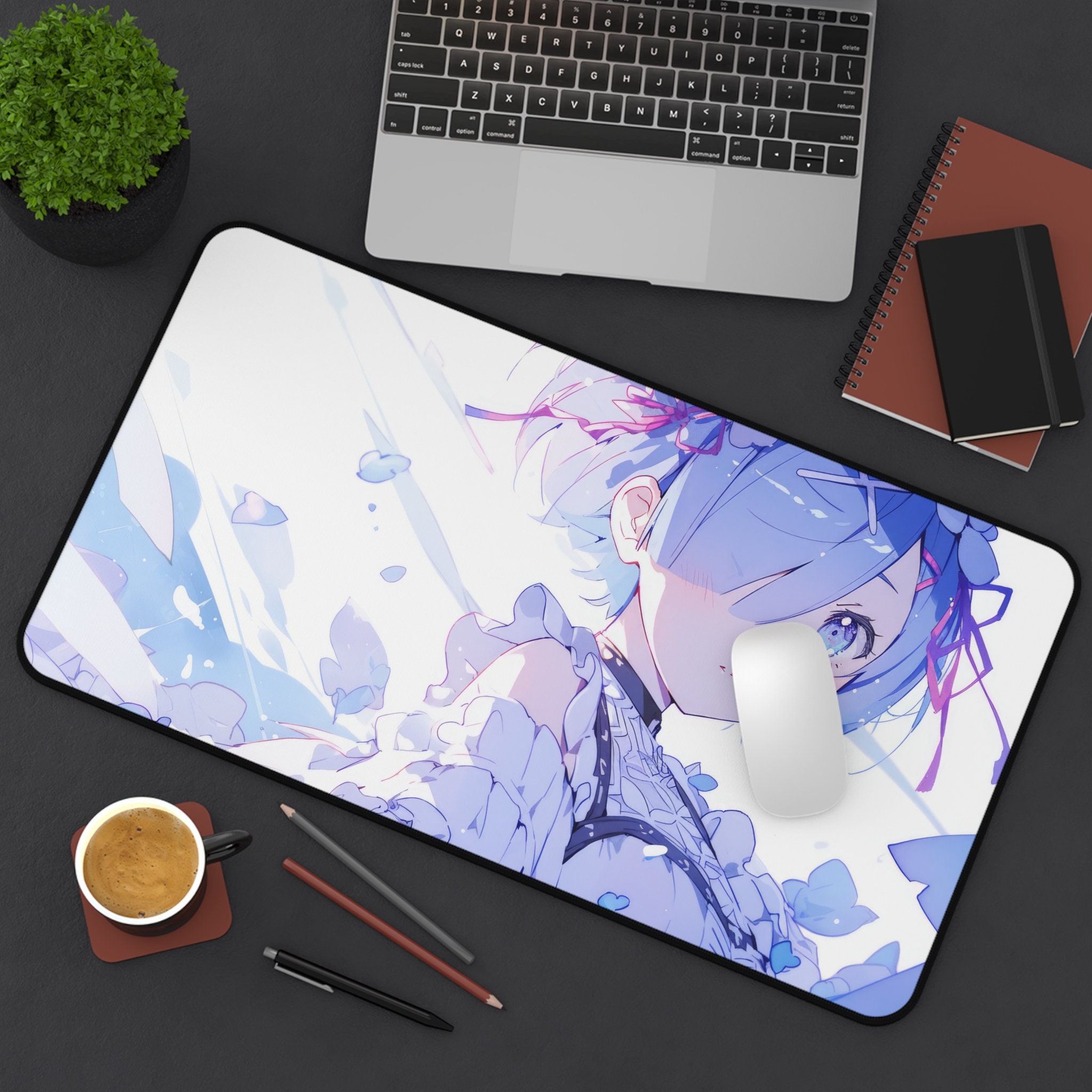 Rem Desk Mat Anime Mouse Pad Waifu Series - Etsy