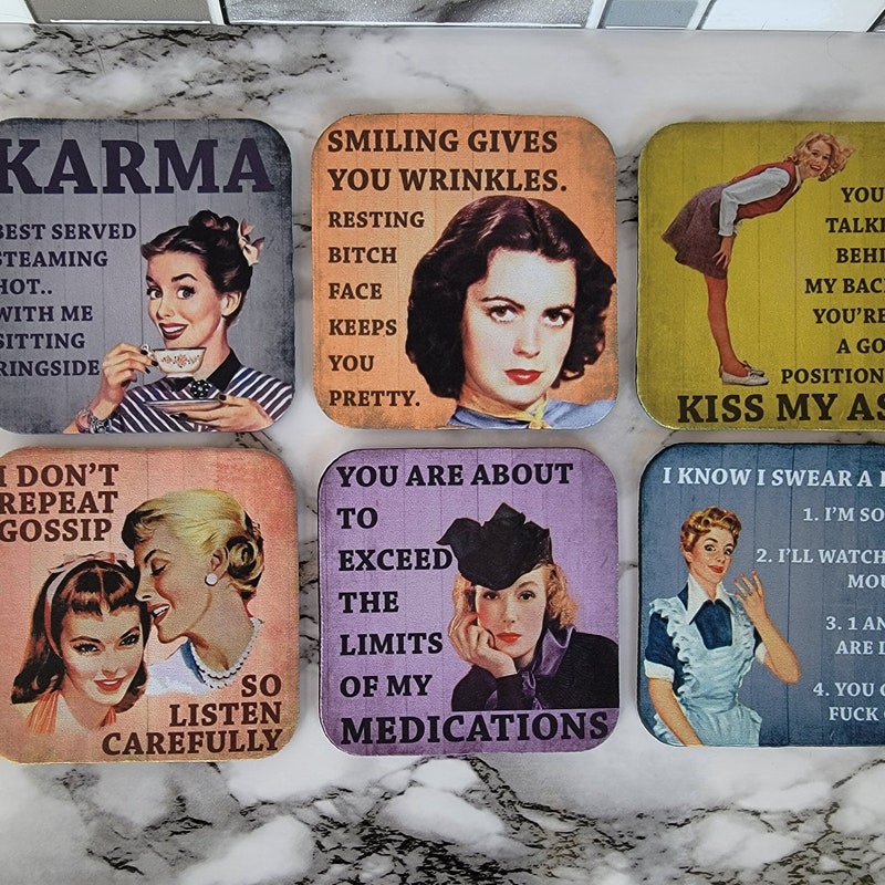 Funny Coasters - Etsy