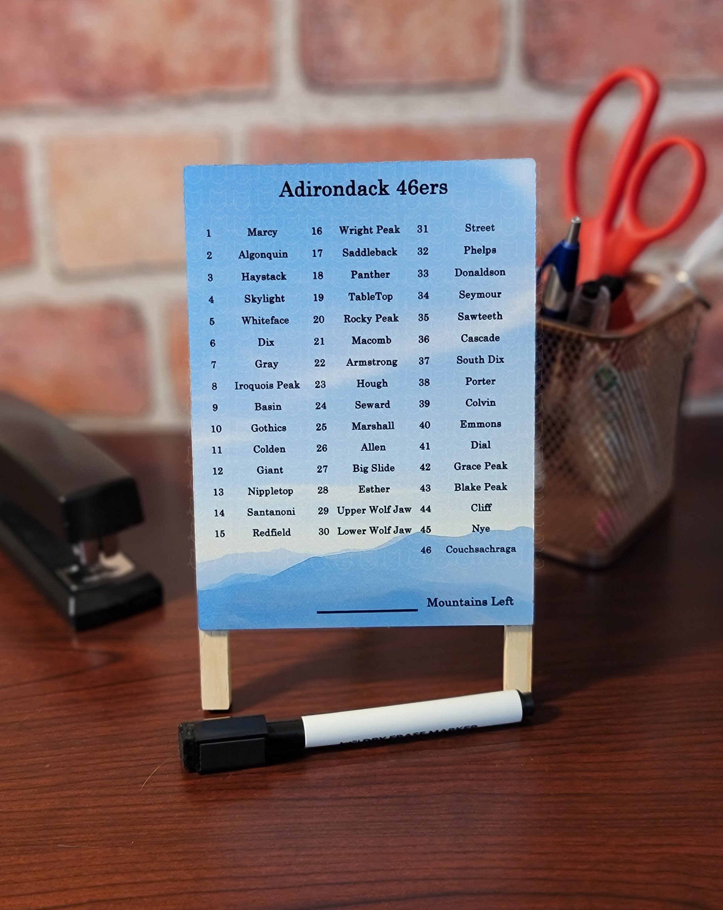 Adirondack 46er Hiking Tracker Board: Mountain Checklist Sign - Etsy