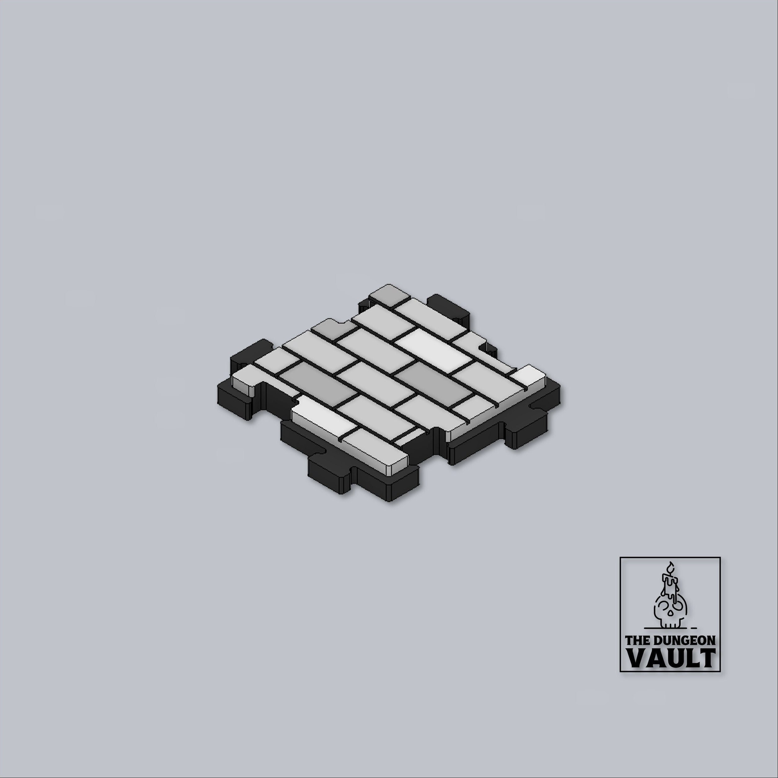 Table Top Modular Game Tiles 1x1 Grid - Brick Pattern - STL File - Etsy