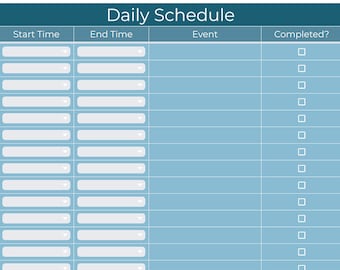 Daily Schedule - Etsy