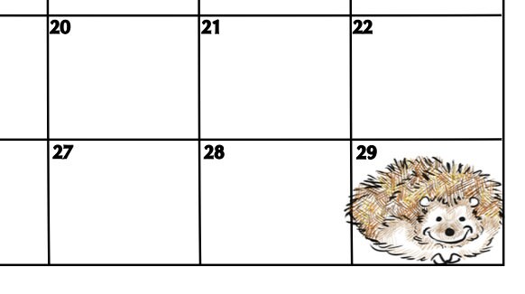 2024 Printable Calendar With 12 Original Whimsical Animal Illustrations ...