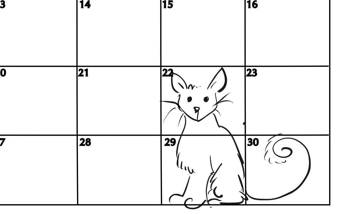 2024 Printable Calendar With 12 Original Animal Illustrations 8.5x11 - Etsy