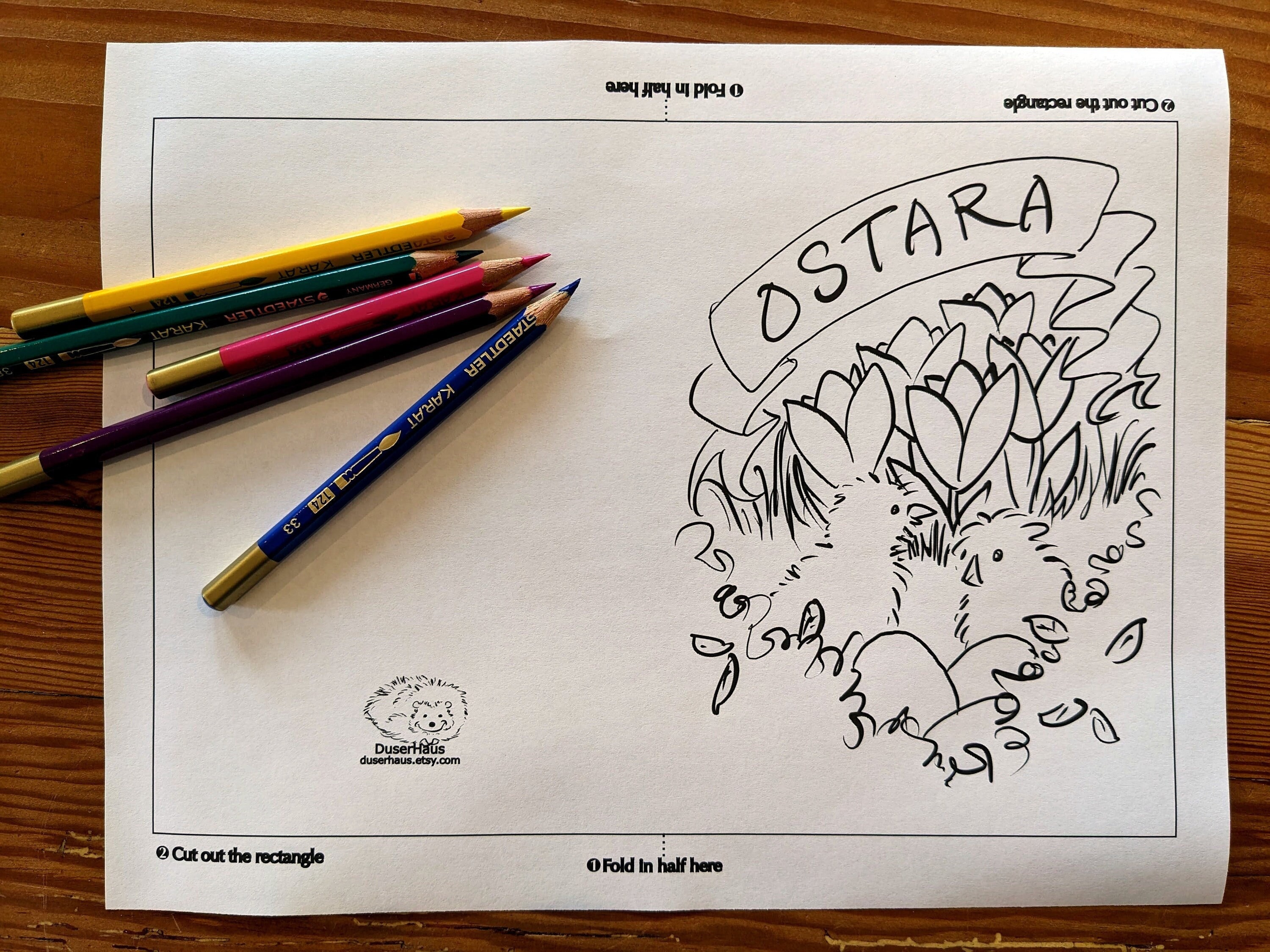Ostara Printable Coloring Page/card for Altars, Notes, and Seasonal ...