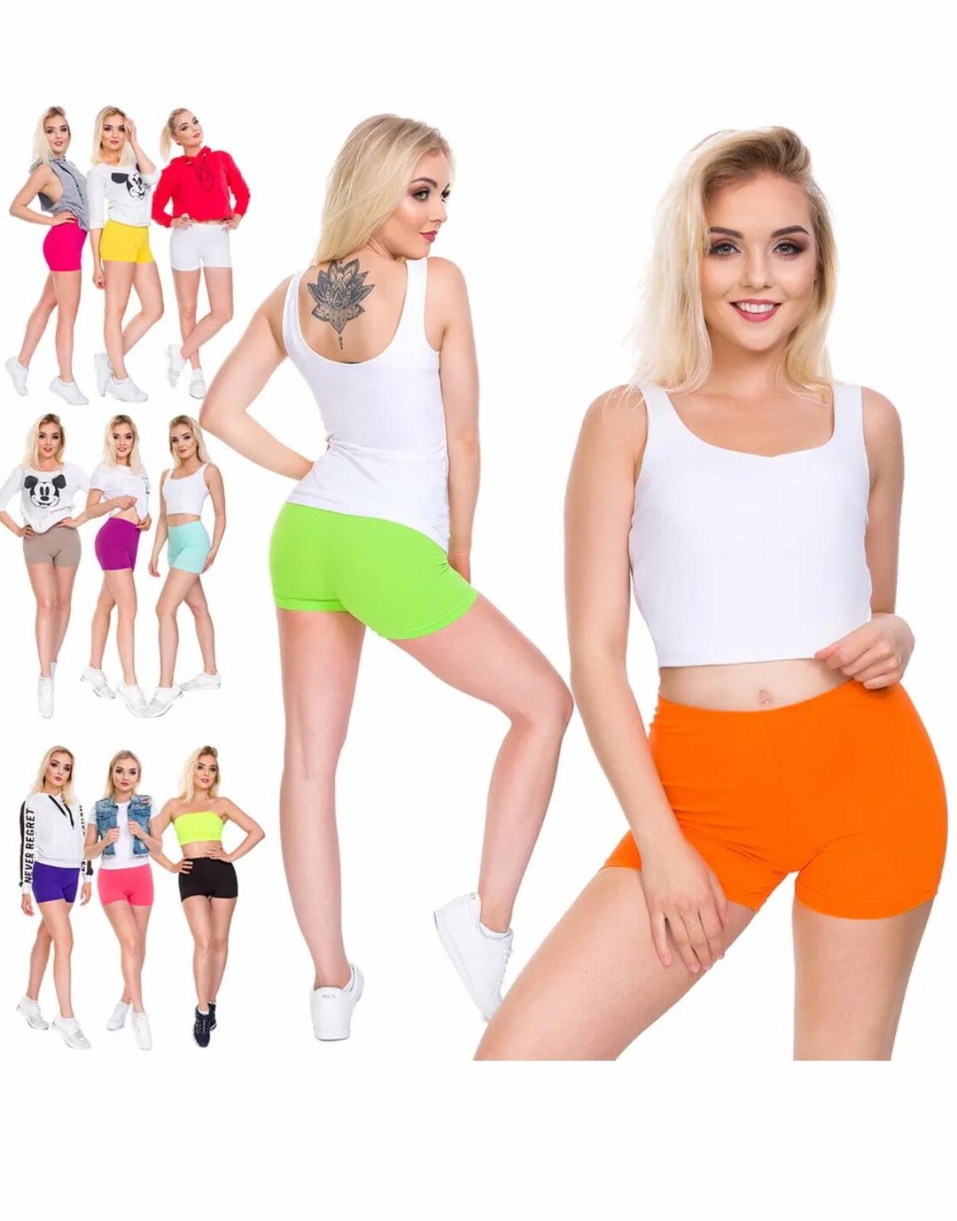 High Waist Workout Shorts Seamless Spandex for Women Gym Shark Style ...