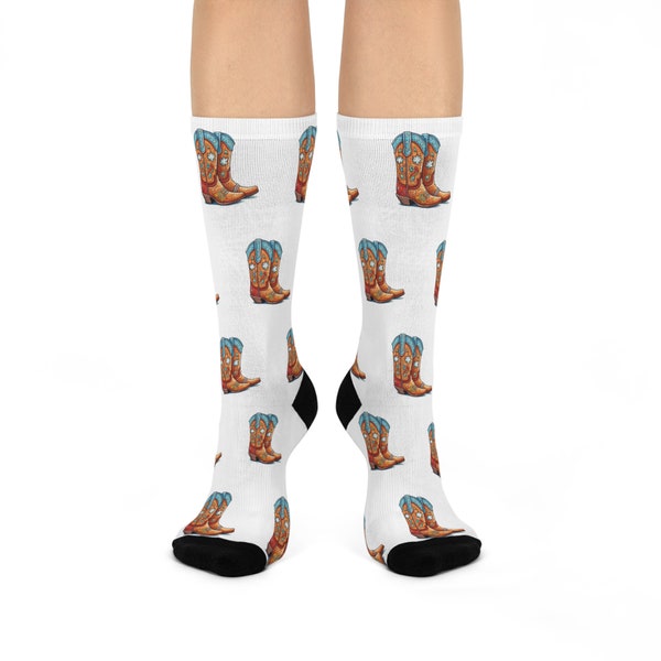 Cowboy Boot Socks Women - Etsy