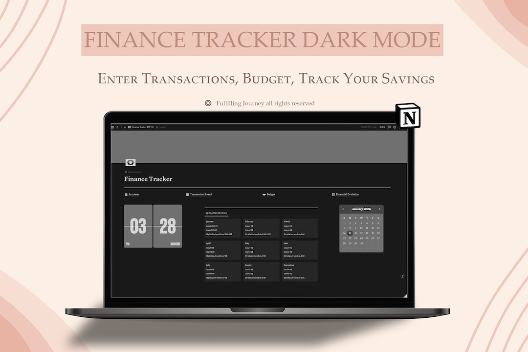 Notion Template Personal Finance Tracker Budget Tracker | Income and ...