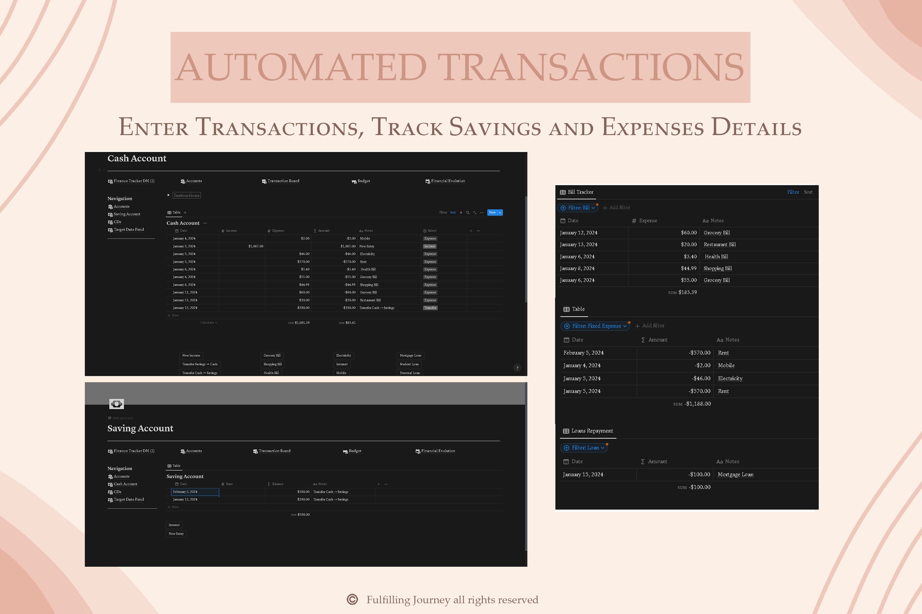 Notion Template Personal Finance Tracker Budget Tracker Income and ...