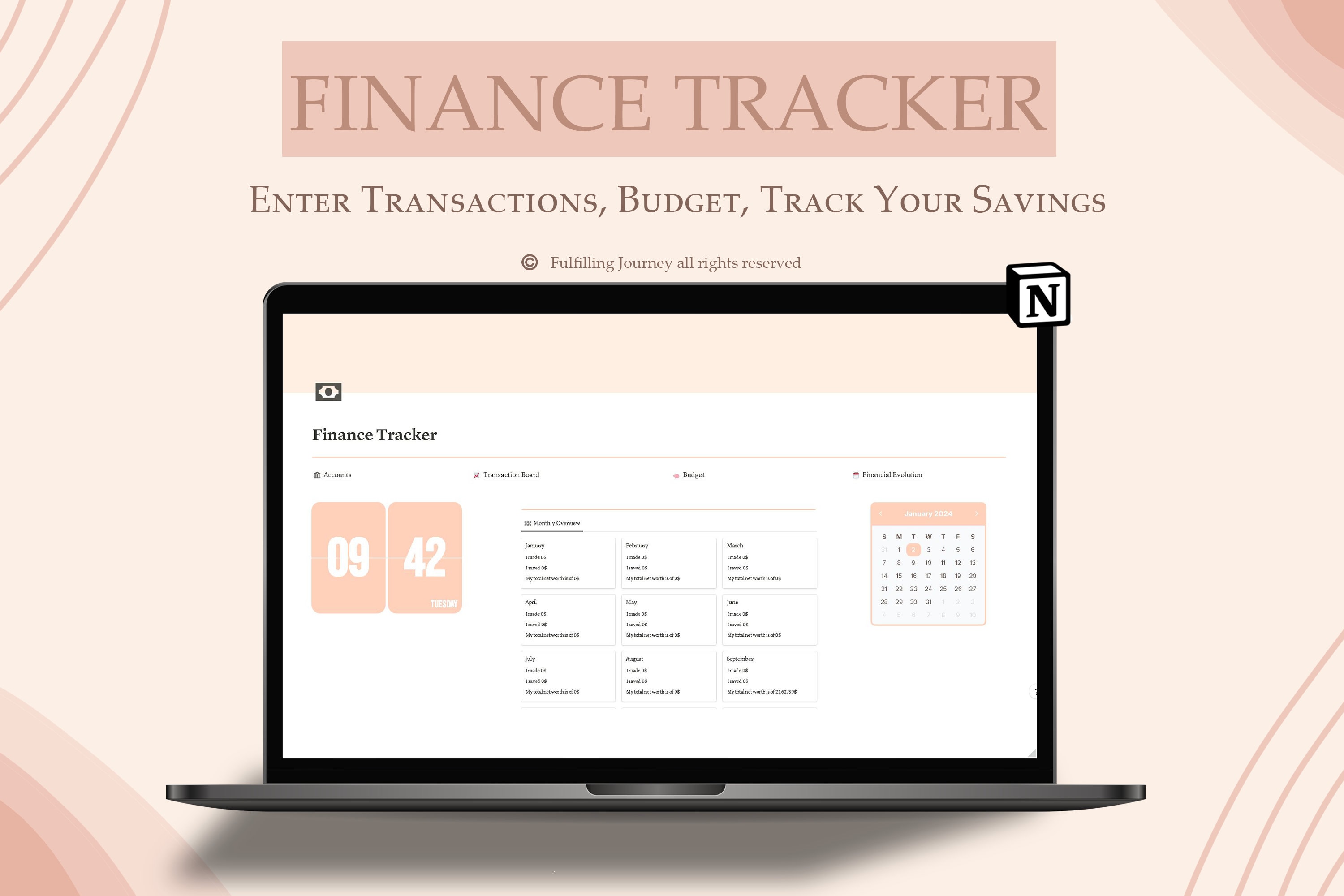 Notion Template Personal Finance Tracker Budget Tracker Income and ...