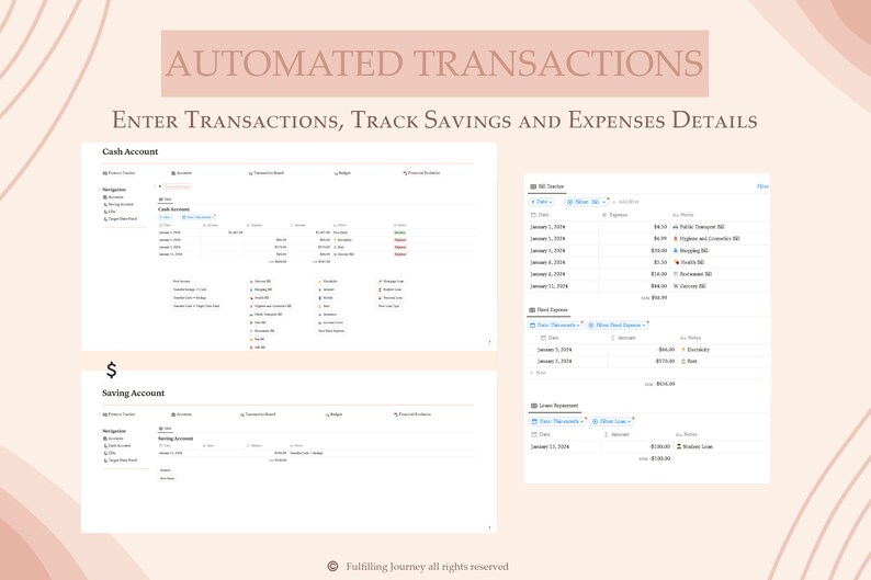 Notion Template Personal Finance Tracker Budget Tracker | Income and ...
