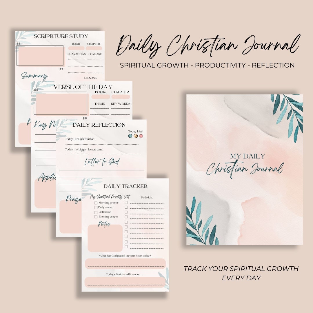 Christian Journal | Daily Bible Verse | Daily Prayer Journal ...