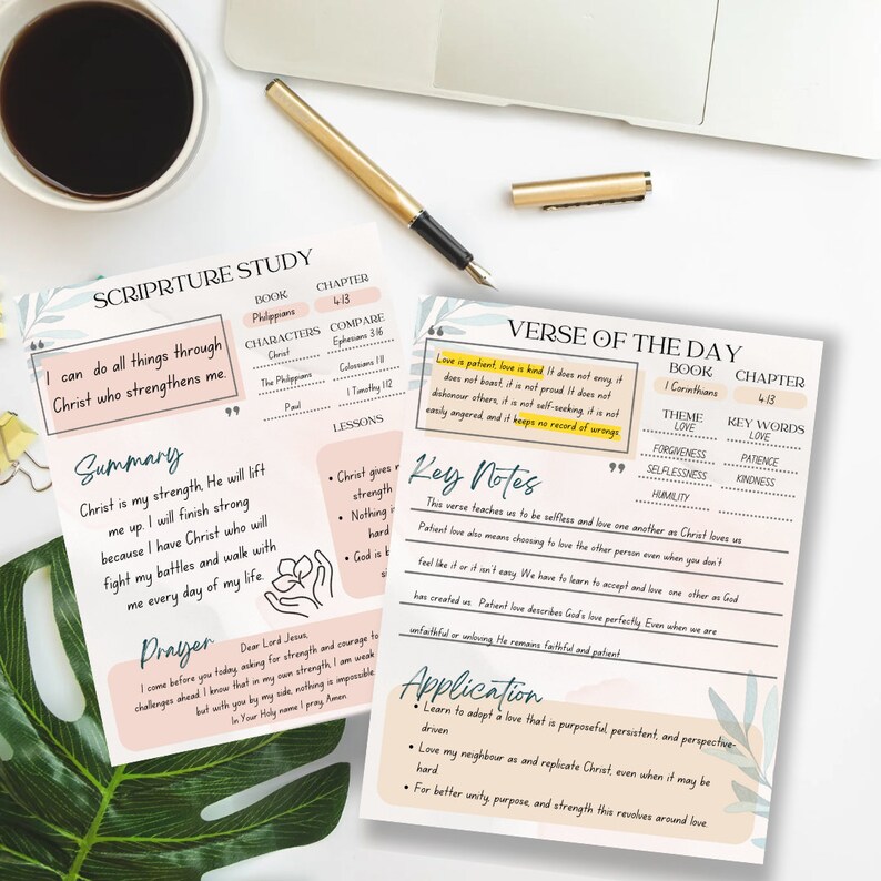 Christian Journal | Daily Bible Verse | Daily Prayer Journal ...