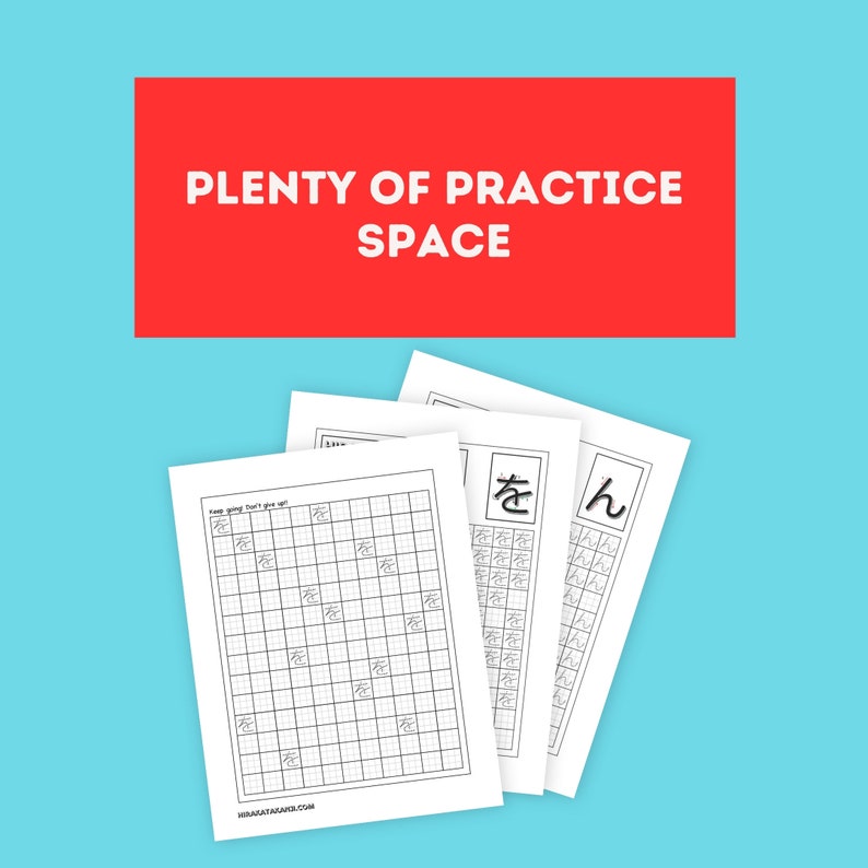 Japanese Hiragana Tracing and Writing Practice Bundle, Japanese ...