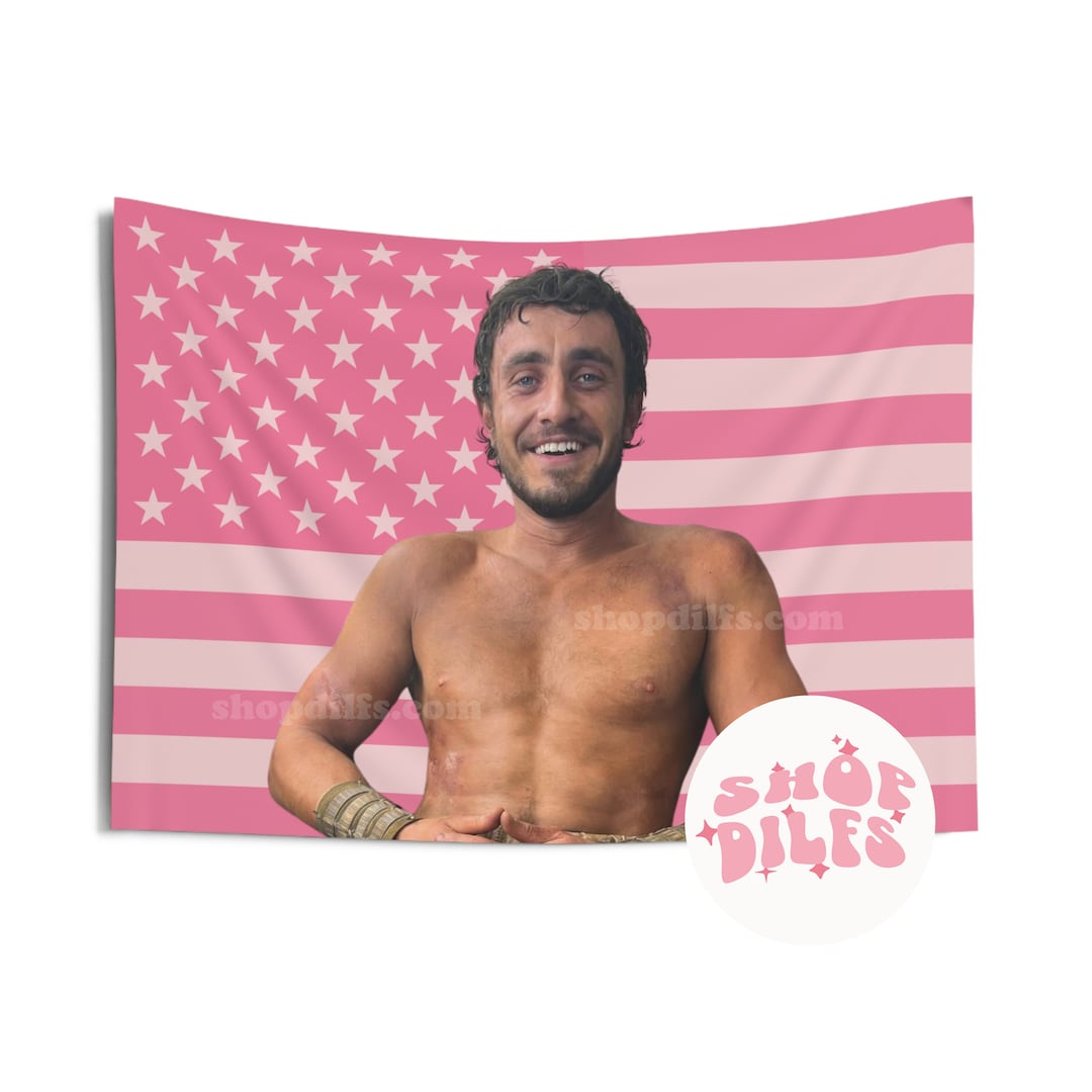 Paul Mescal Gladiator 2 Pink Wall Tapestry American Flag - Etsy