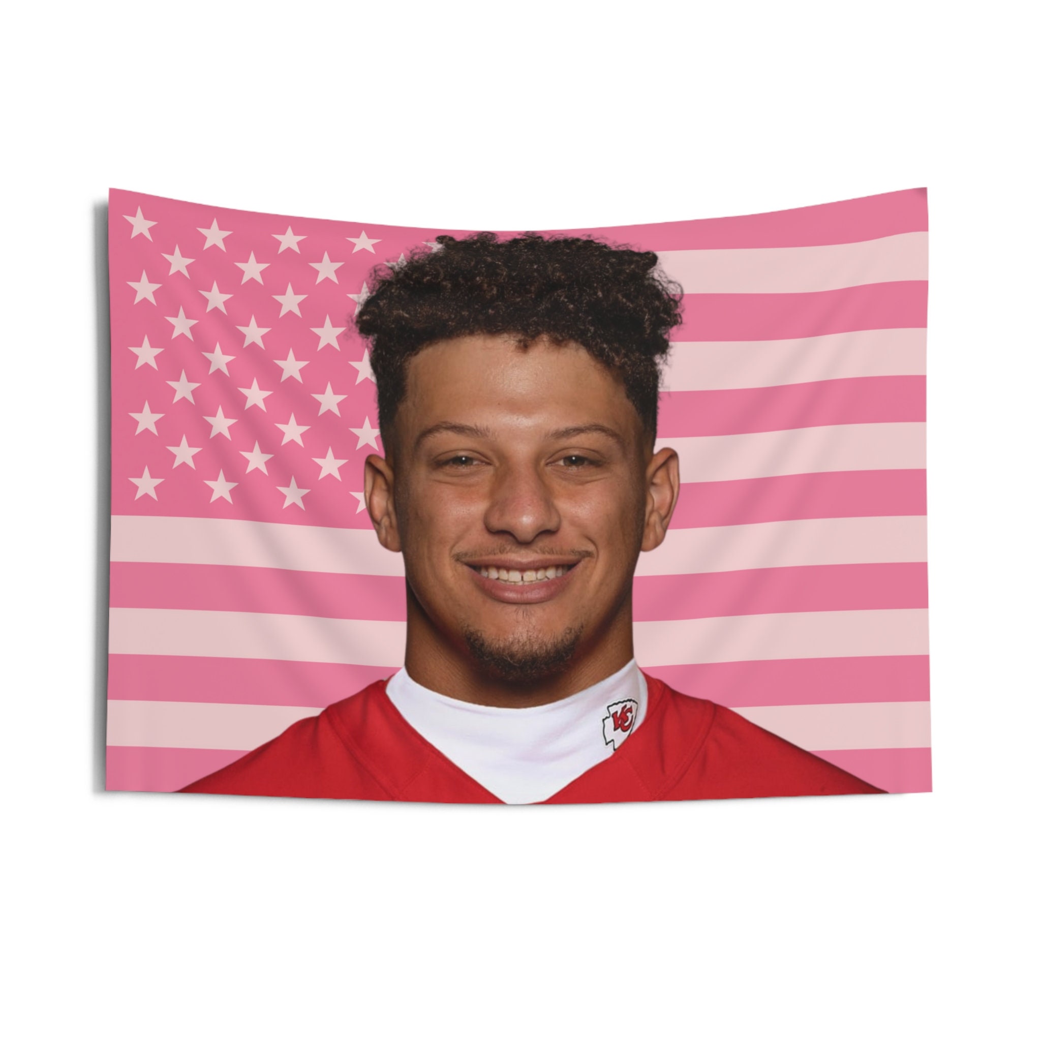 Patrick Mahomes Pink Wall Tapestry American Flag - Etsy