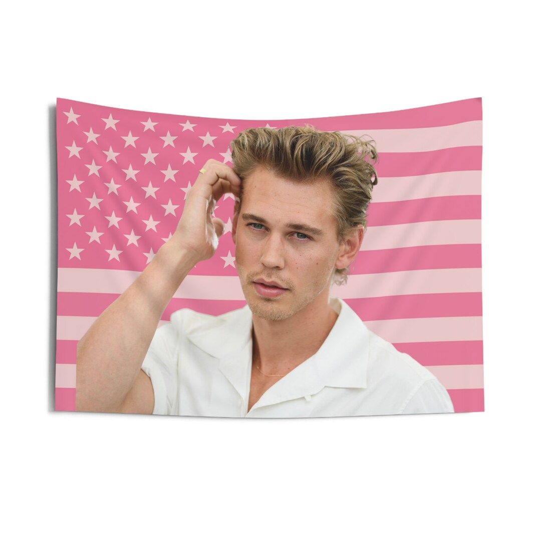 Austin Butler Pink Wall Tapestry American Flag - Etsy