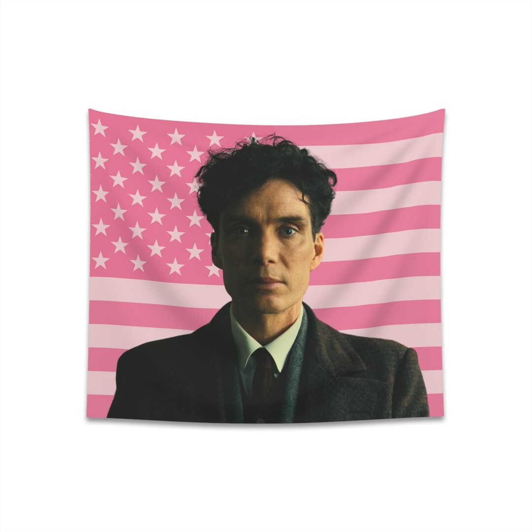 Cillian Murphy oppenheimer Wall Tapestry Pink American Flag - Etsy
