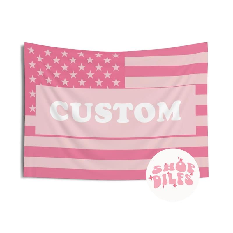 Pink Custom American Flag - Etsy