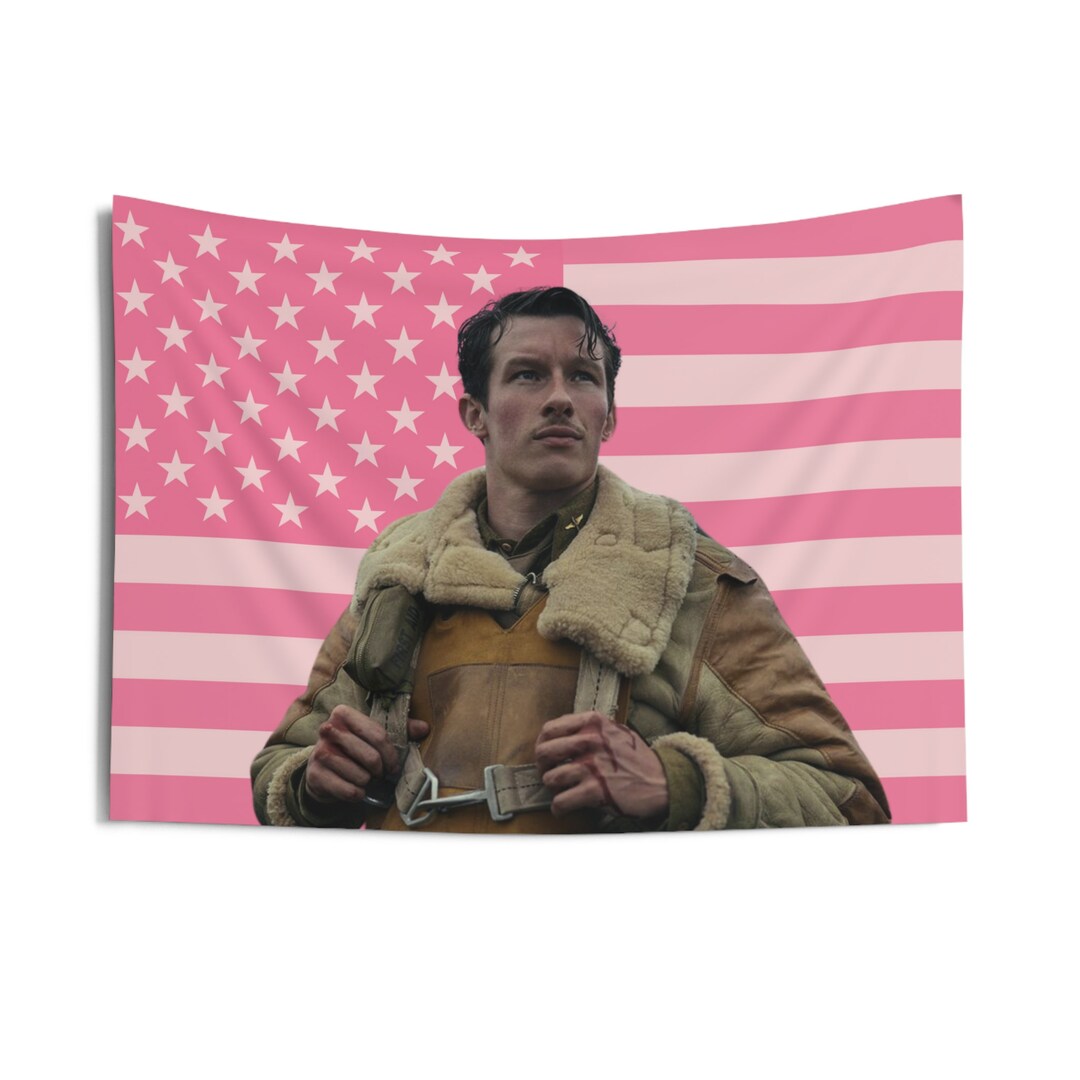 Callum Turner Pink Wall Tapestry American Flag - Etsy