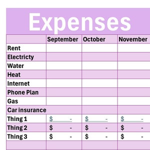 Basic Excel Budget Spreadsheet for 2024 25 Utility & Expense Tracker ...