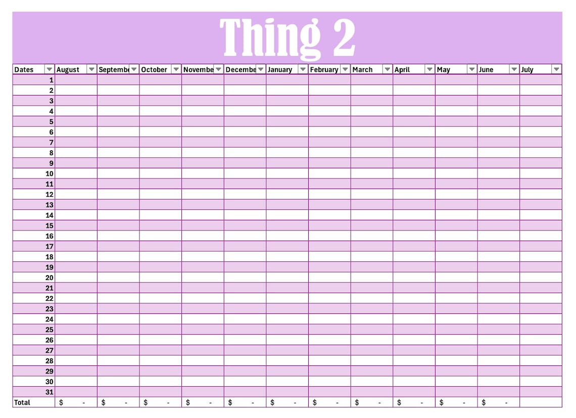 Basic Excel Budget Spreadsheet for 2024 25 Utility & Expense Tracker ...