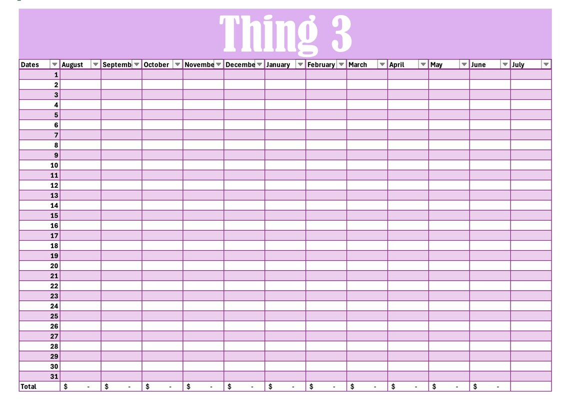 Basic Excel Budget Spreadsheet for 2024 25 Utility & Expense Tracker ...