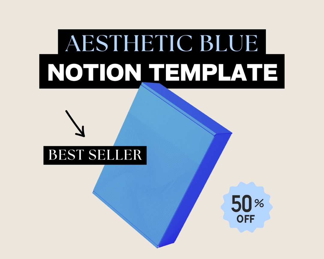 Blue Aesthetic Minimalist Digital Planner Best Aesthetic Notion ...