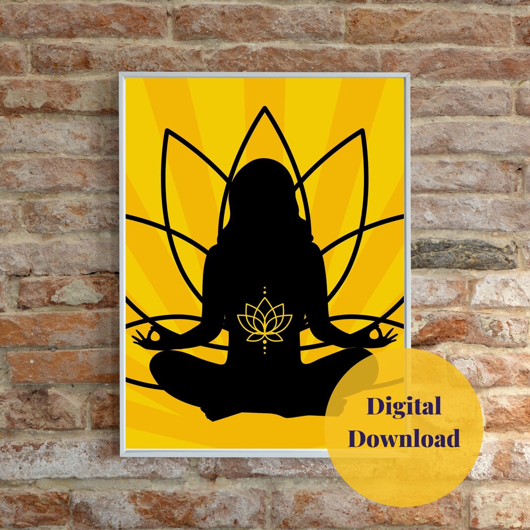 Solar Plexus Chakra Lotus Digital Download Print Third - Etsy