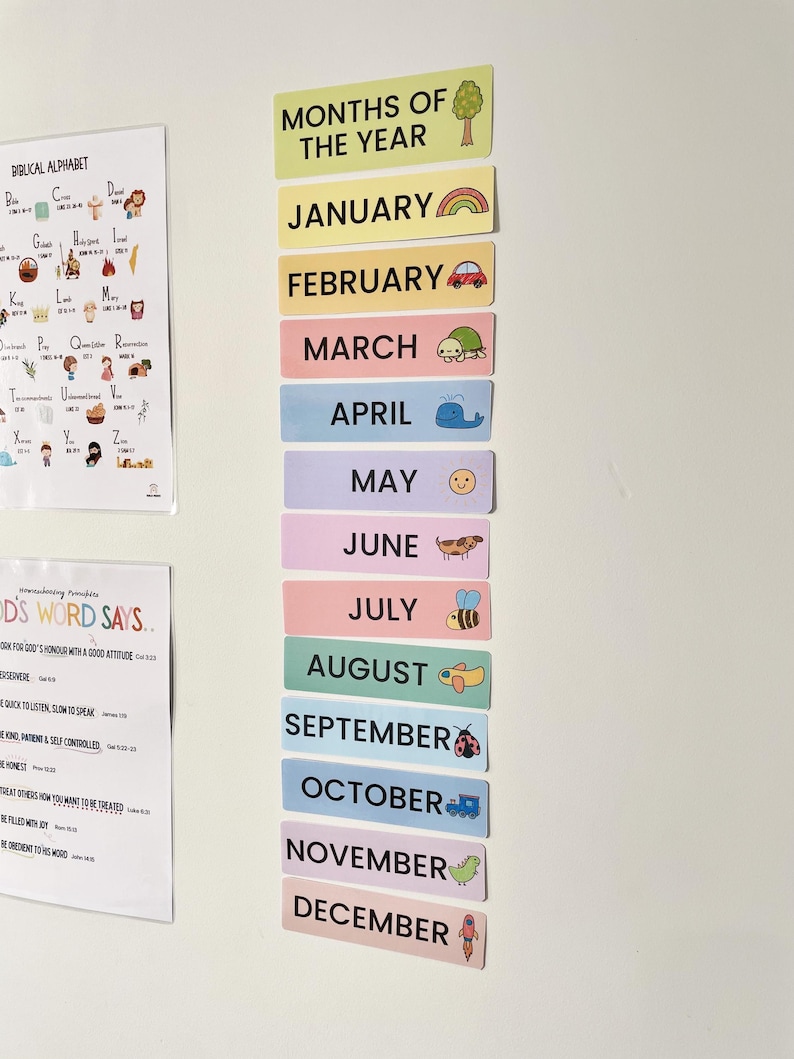 Months of the Year Printable - Etsy