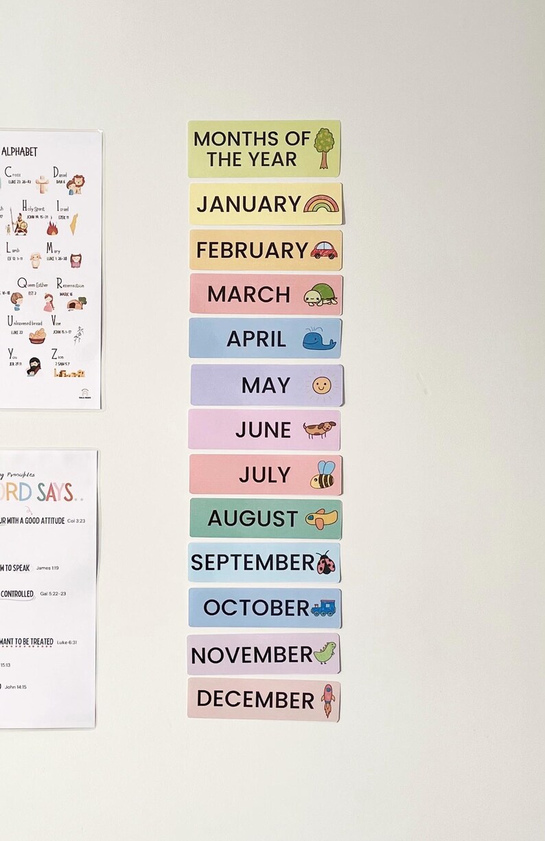 Months of the Year Printable - Etsy