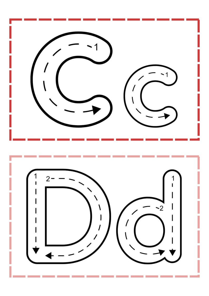 Alphabet Tracing Cards, Alphabet, Educational Activities for Kids ...