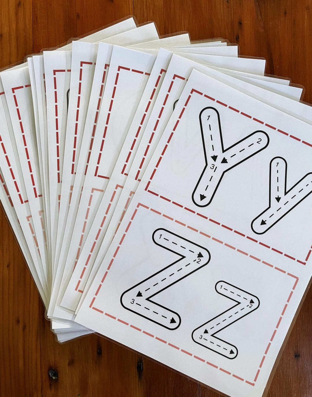 Alphabet Tracing Cards, Alphabet, Educational Activities for Kids ...