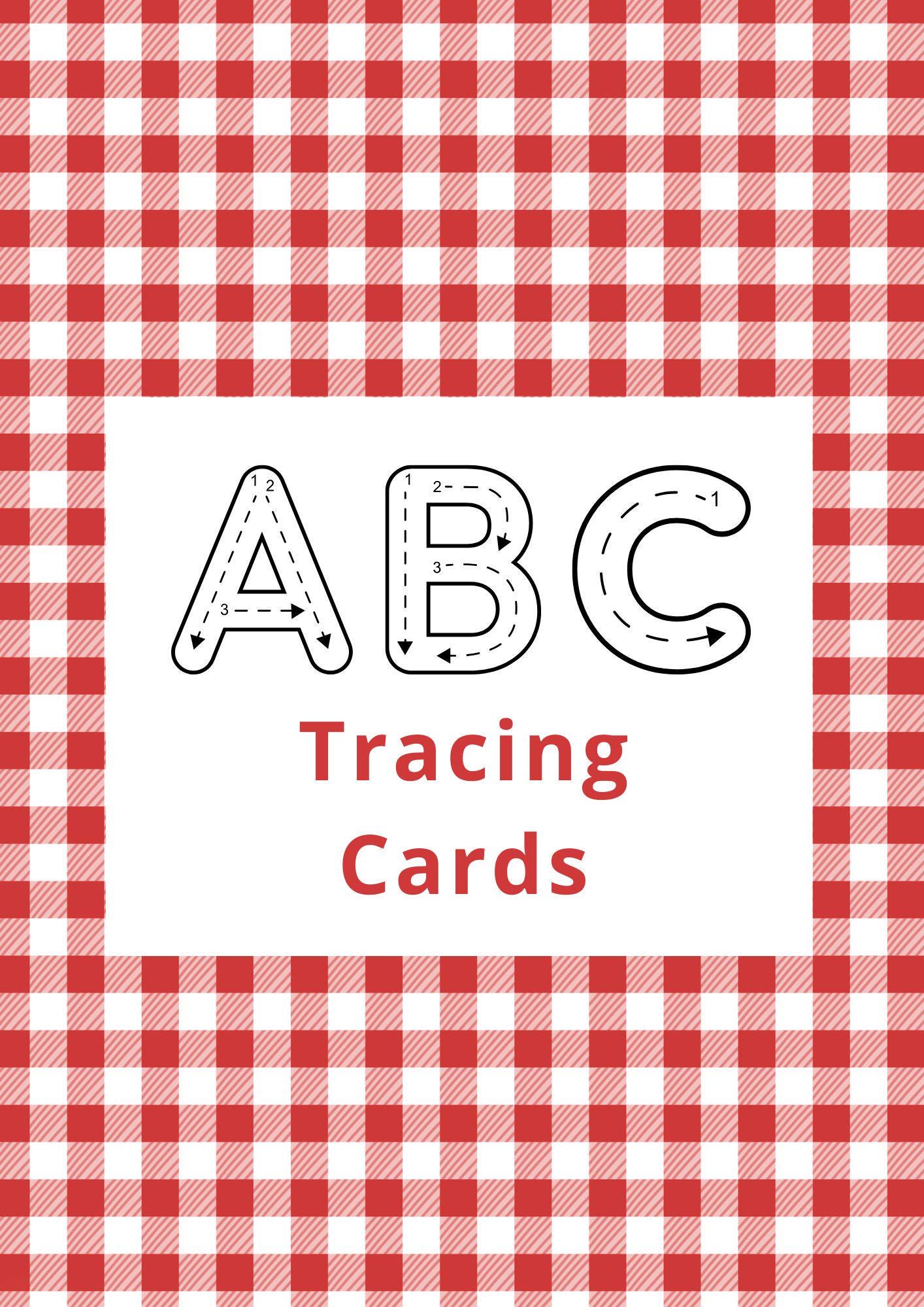 Alphabet Tracing Cards, Alphabet, Educational Activities for Kids ...
