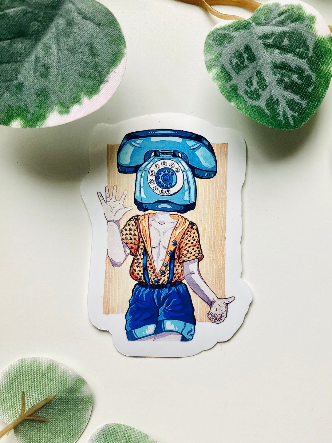 Telephone Head Sticker Weirdcore Object Head Sticker Inspired by Dial ...