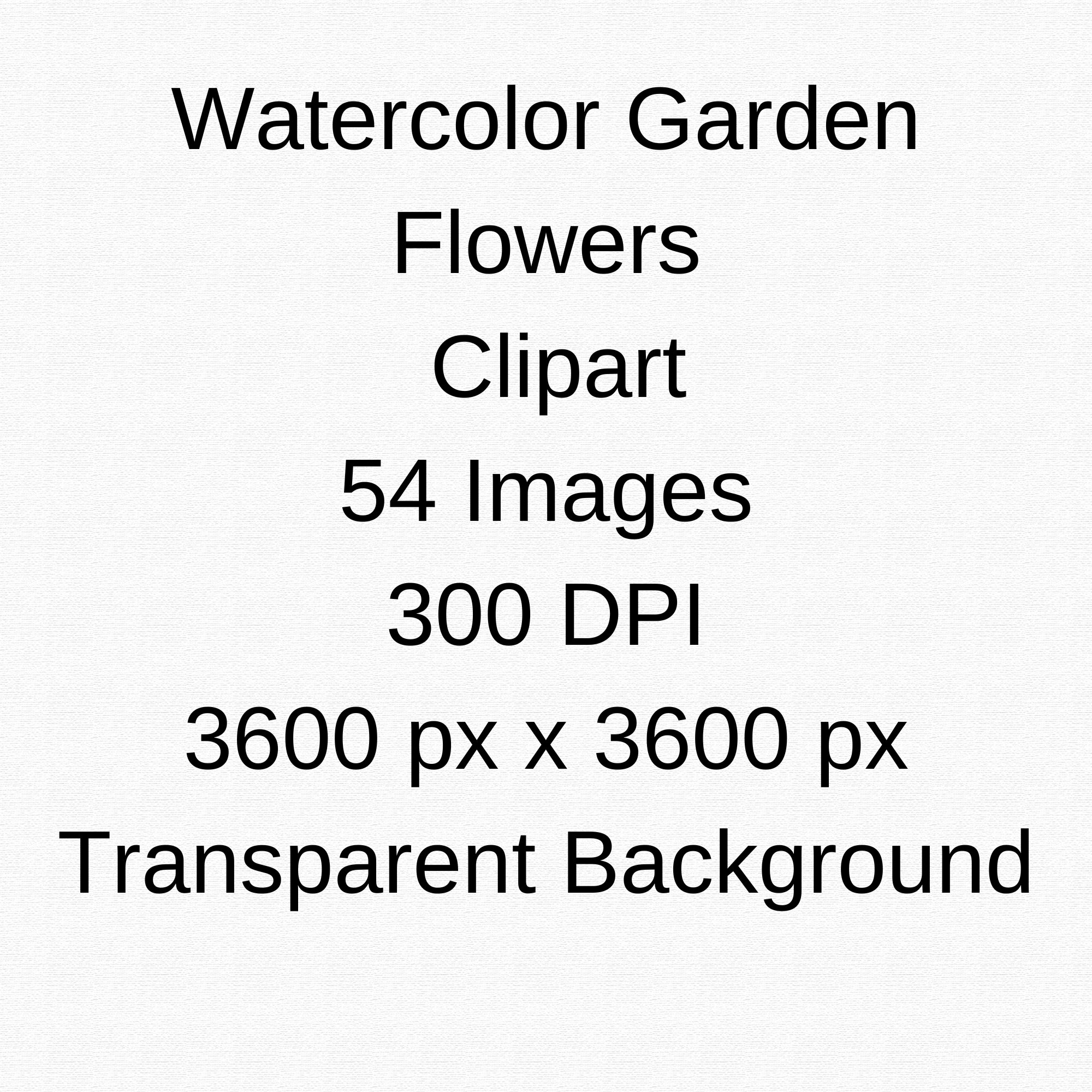 Watercolor Garden Flowers Clipart Floral Garden Clipart Garden
