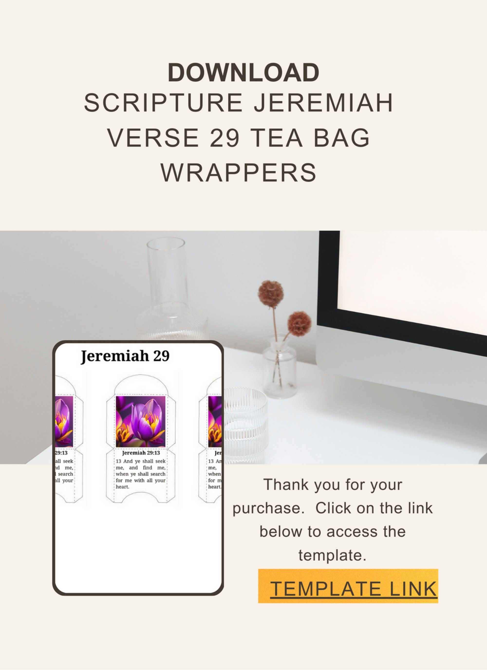 Bible Scripture Tea Bag Wrapper Printable Tea Bag Wrapper Printable ...