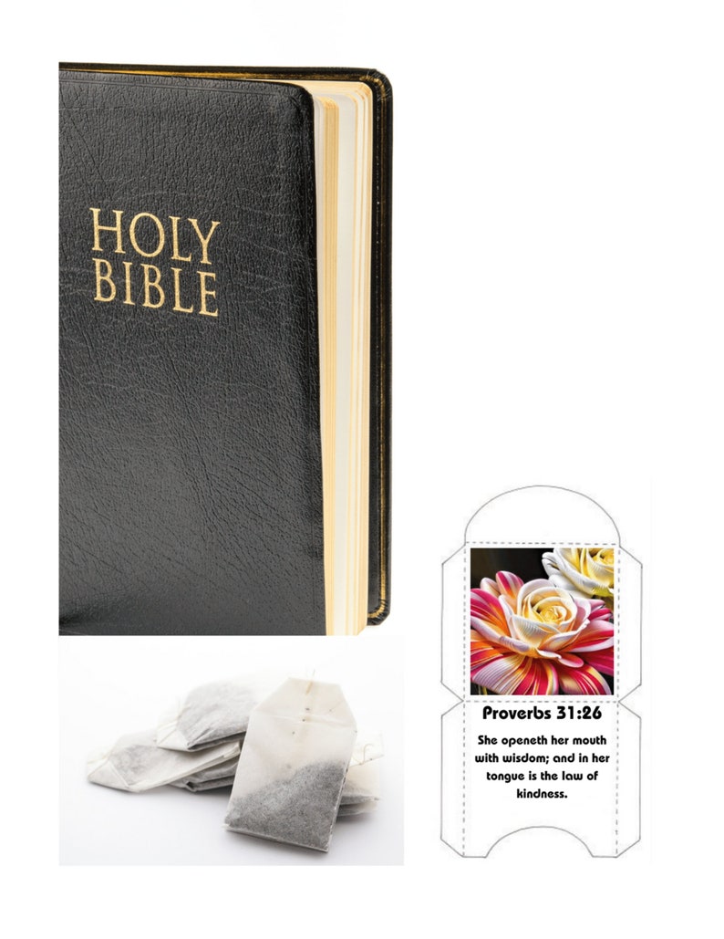 Bible Scripture Tea Bag Wrapper Printable Tea Bag Wrapper - Etsy
