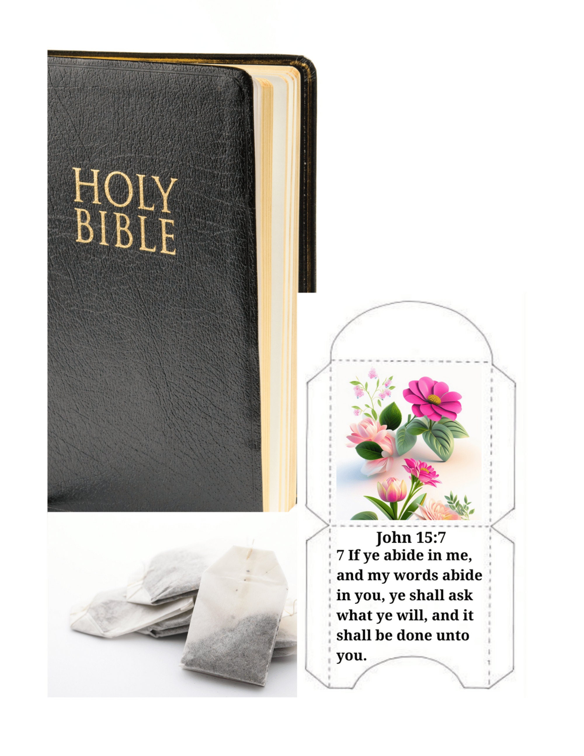 Bible Scripture Tea Bag Wrapper | Printable Tea Bag Wrapper | Printable ...