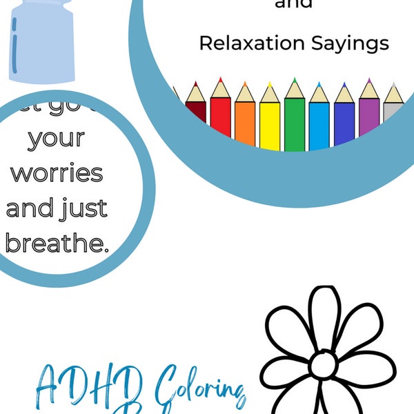 Adhd Coloring Printable - Etsy