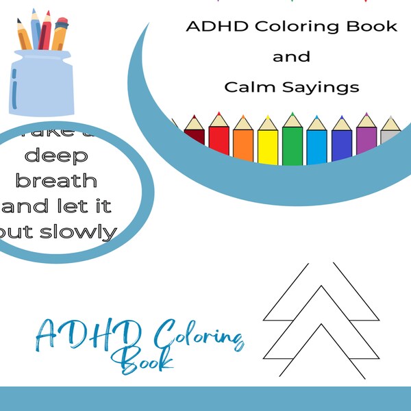 Adhd Coloring Book - Etsy UK