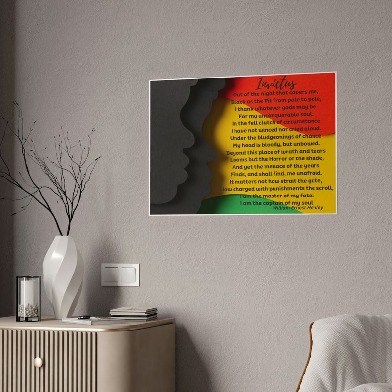 Invictus Poem Horizontal Gloss Posters - Etsy