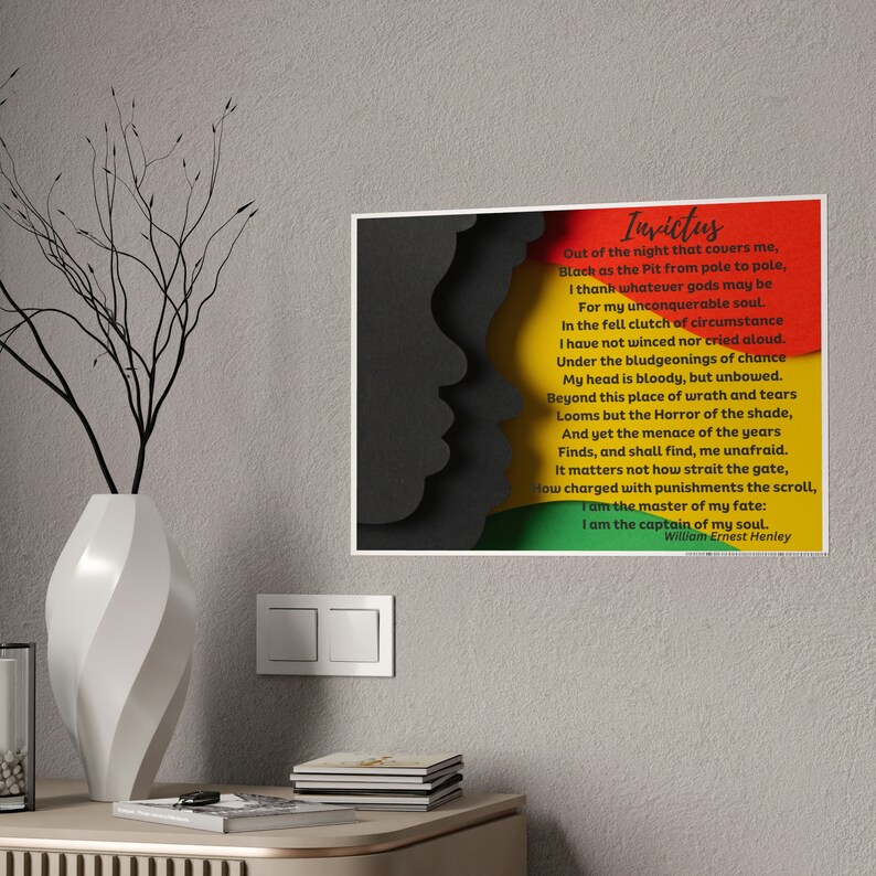 Invictus Poem Horizontal Gloss Posters - Etsy