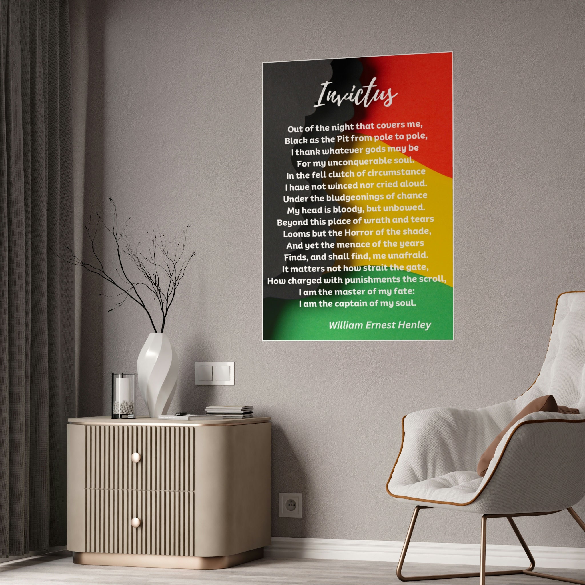 Invictus Poem Vertical Gloss Posters - Etsy