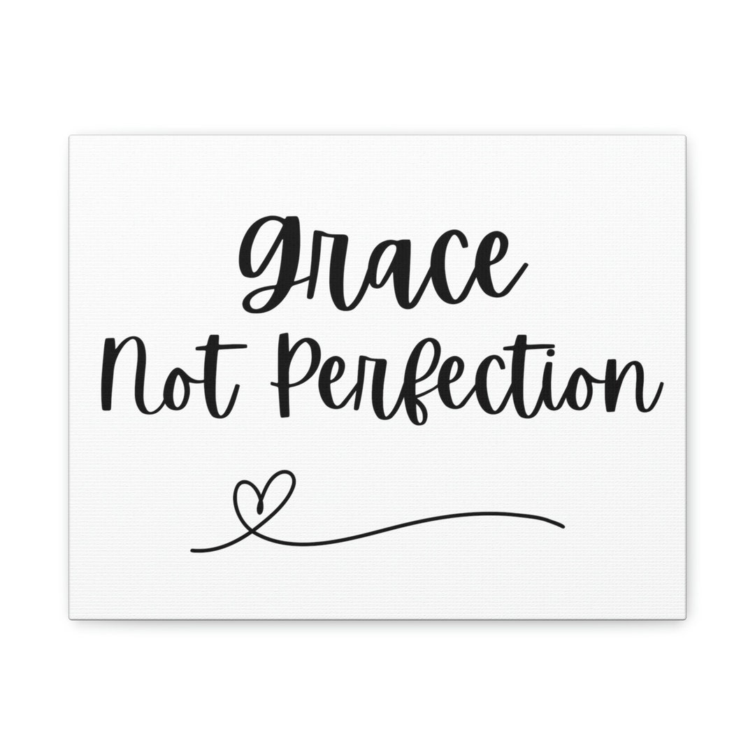 Grace Not Perfection Stretched Matte Canvas, Fun Wall Art, Whimsical ...