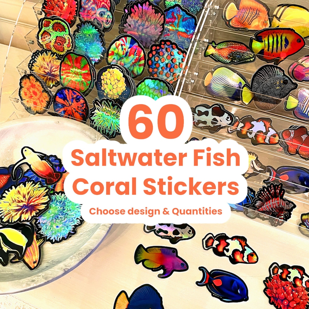 Holographic Aquarium Fish & Coral Reef Stickers | Clownfish, Nemo ...