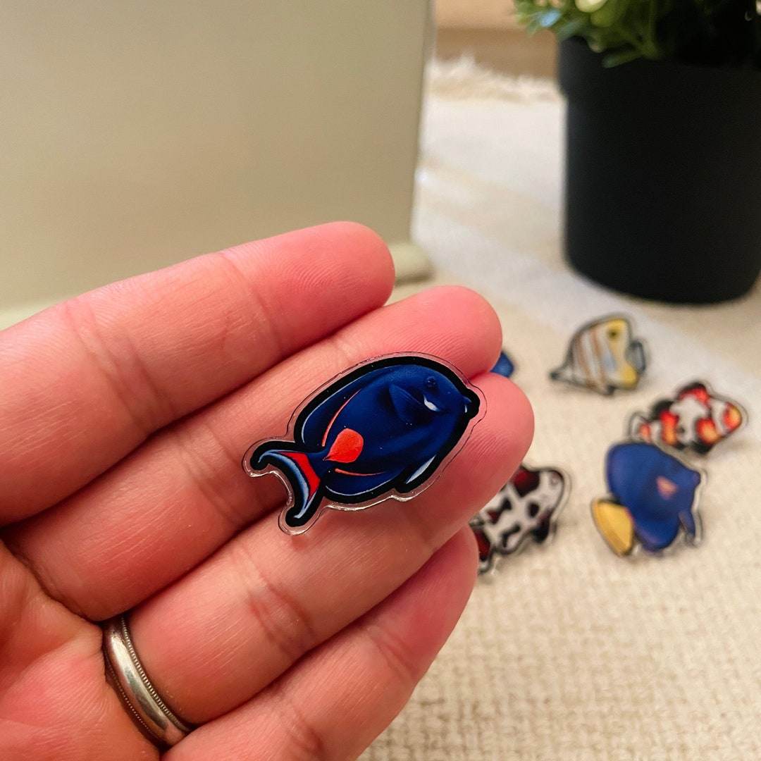 Achilles Tang Pin | Fish Art Pin | Aquarium Art | Saltwater Fish Pin ...