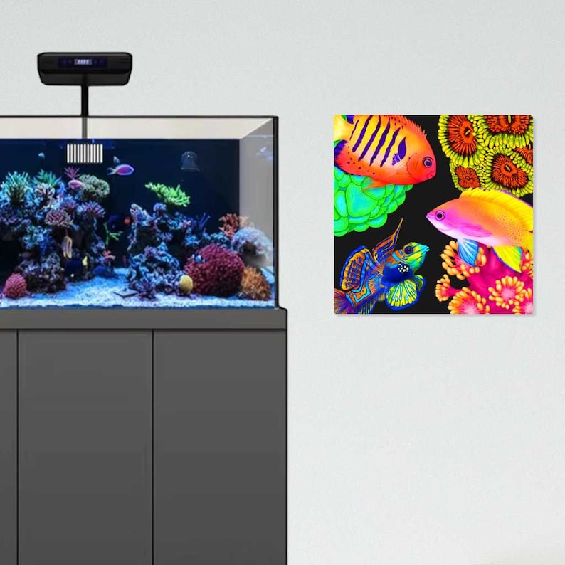 Fish and Corals UV Reactive Blacklight Tapestry Reef - Etsy