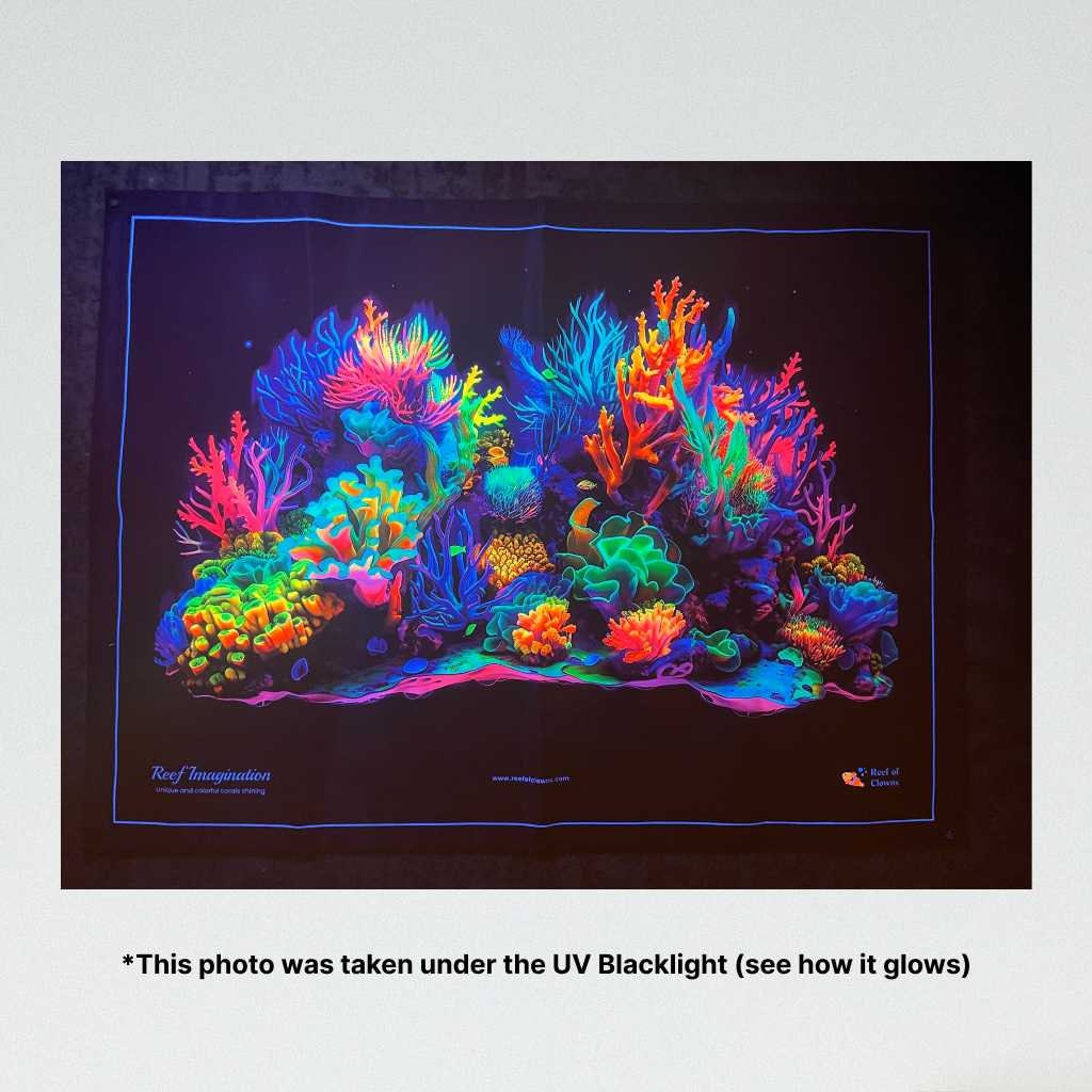 Reef Imagination UV Reactive Blacklight Tapestry Reef - Etsy