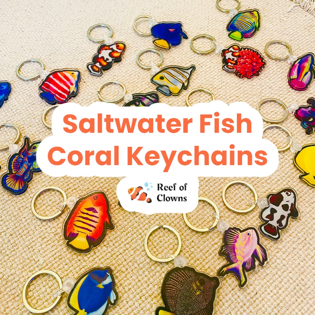 Saltwater Fish and Corals Acrylic Keychains | Choose Your Own Aquarium ...