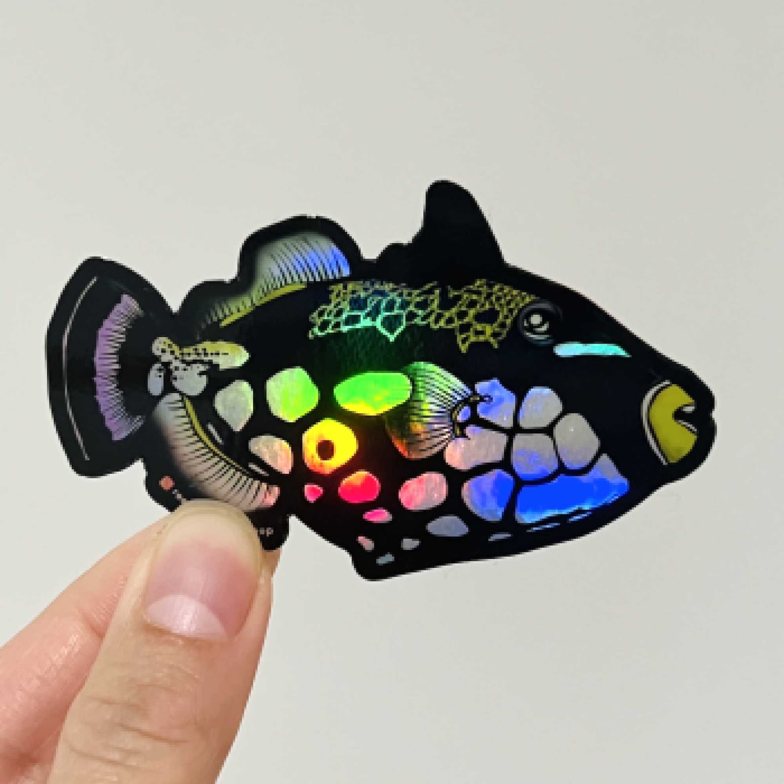 Clown Trigger Fish holographic Fish Art Sticker Aquarium - Etsy
